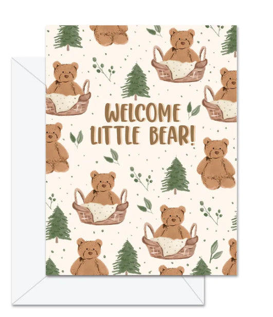 Welcome Little Bear Card – Seek gifts and home decor Ltd.